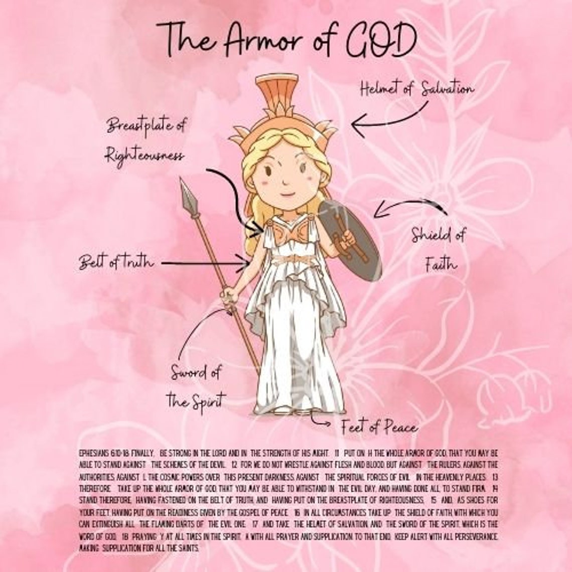 Armor of God Kids Printable | Ephesians 6 | 11x14 Digital Download YOU ...