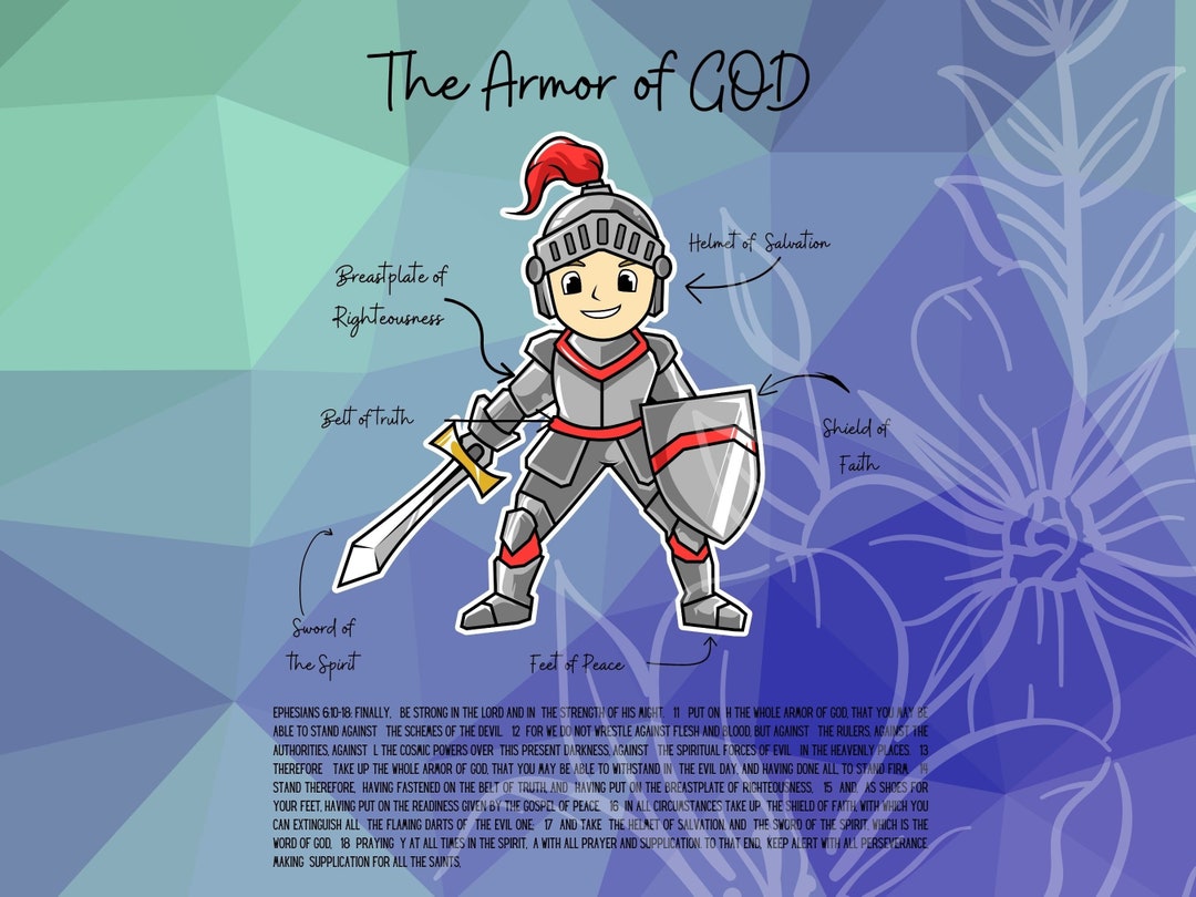 Armor of God Kids Printable Ephesians 6 11x14 Digital Download YOU ...