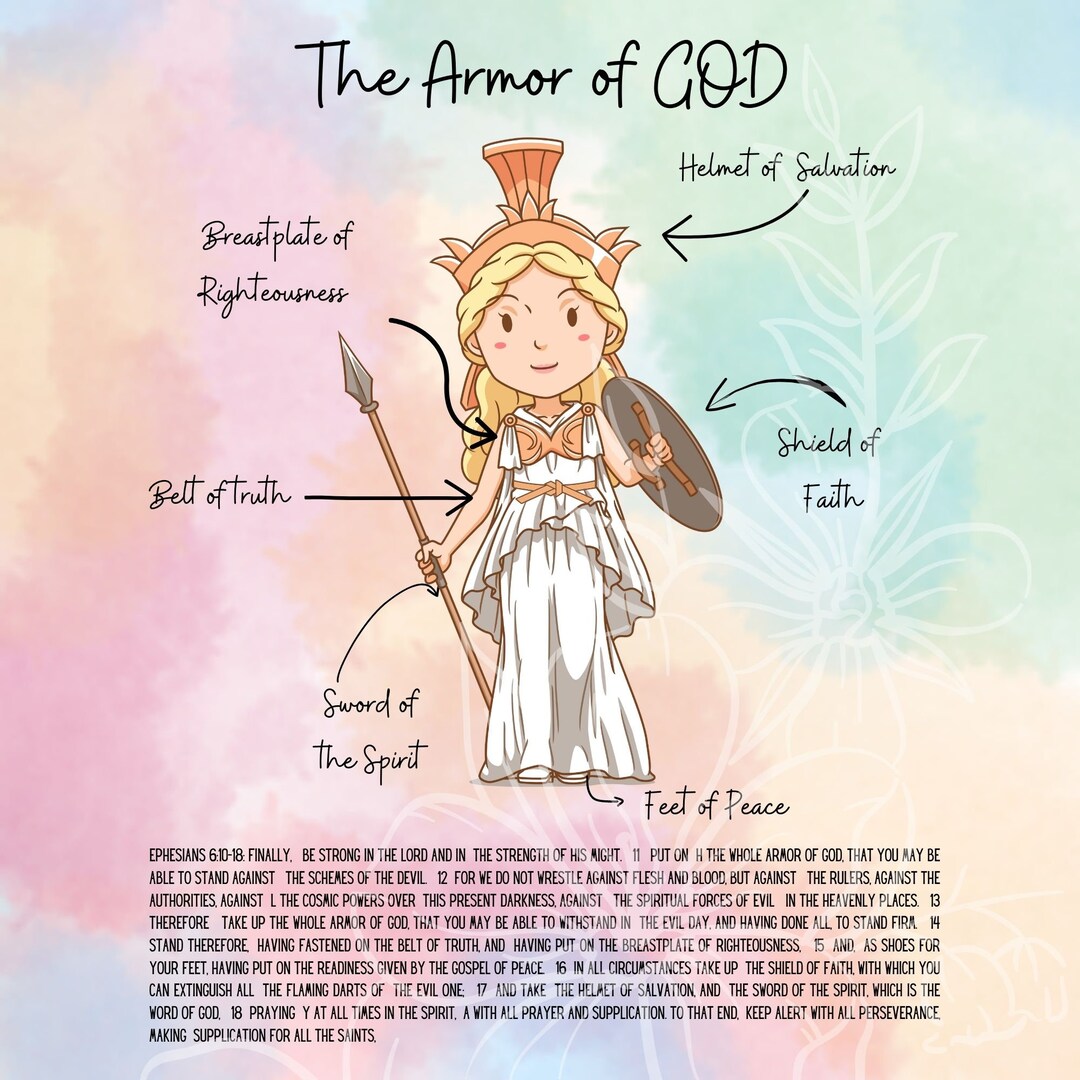 Armor of God Kids Printable Ephesians 6 11x14 Digital Download YOU ...