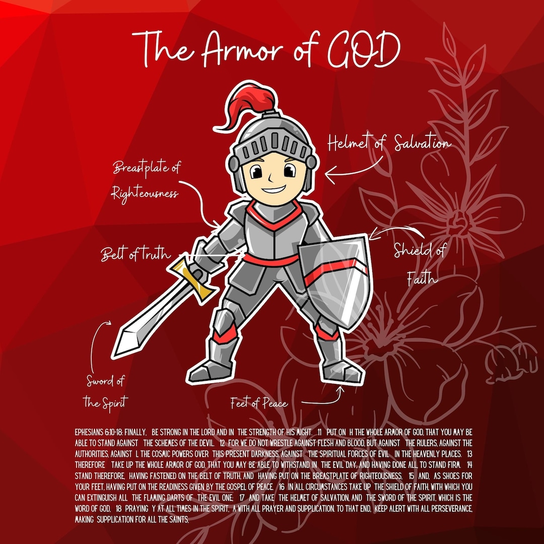 Armor of God Kids Printable Ephesians 6 11x14 Digital Download YOU ...