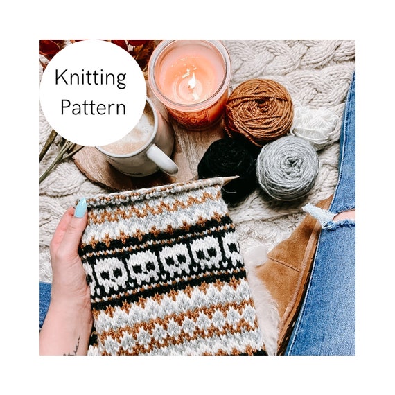 Spooky Skull Cowl PATTERN Cowl Pattern Knitting Pattern - Etsy