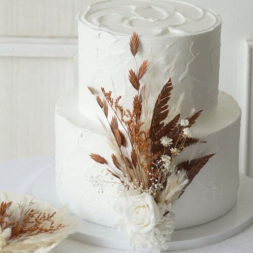 Cake Topper Dried Flower Cake Topper-party Cake - Etsy