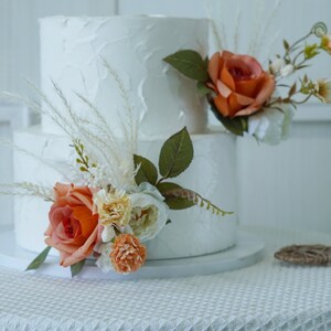 Orange Cake Topper Dried Flower Cake Topper-party Cake Topper-wedding ...
