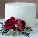 Red Cake Topper Dried Flower Cake Topper-party Cake Topper-wedding Cake ...