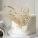 Cake Topper-white Dried Flower Cake Topper-party Cake Topper-wedding ...