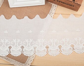 Cotton lace fabric | Etsy