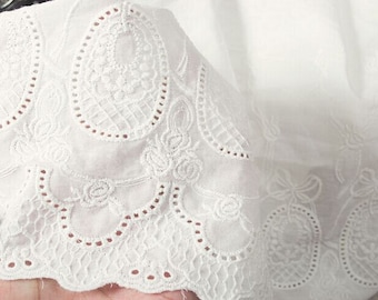 Cotton lace fabric | Etsy