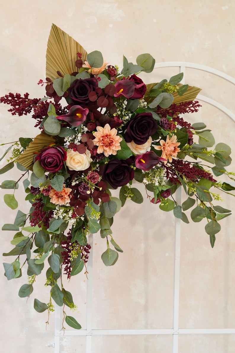 Dark Purple Calla Lily Archflowers,boho Wedding Arch Flower,silk Flower ...