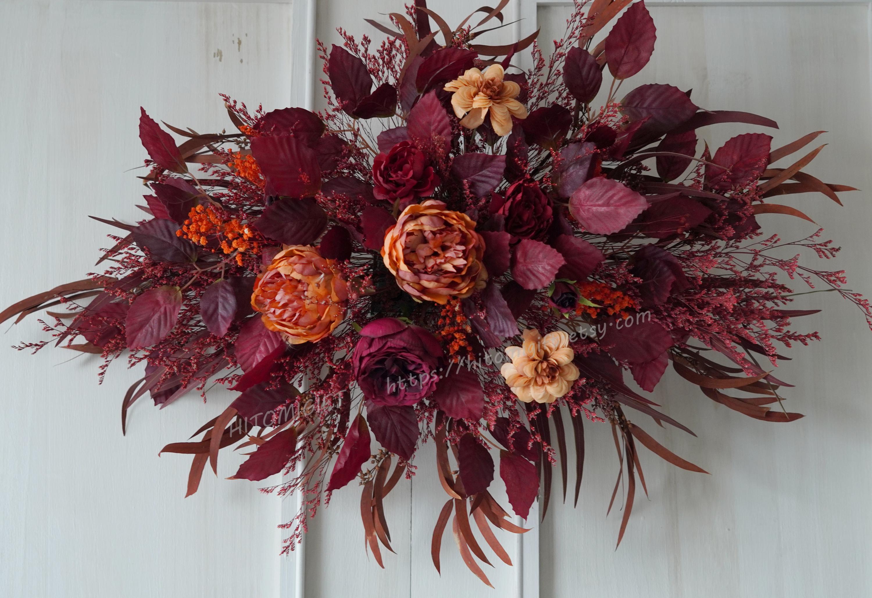 Red Maple Leaf Wedding Archway Flower,wedding Corner Swag,swag for Arch ...