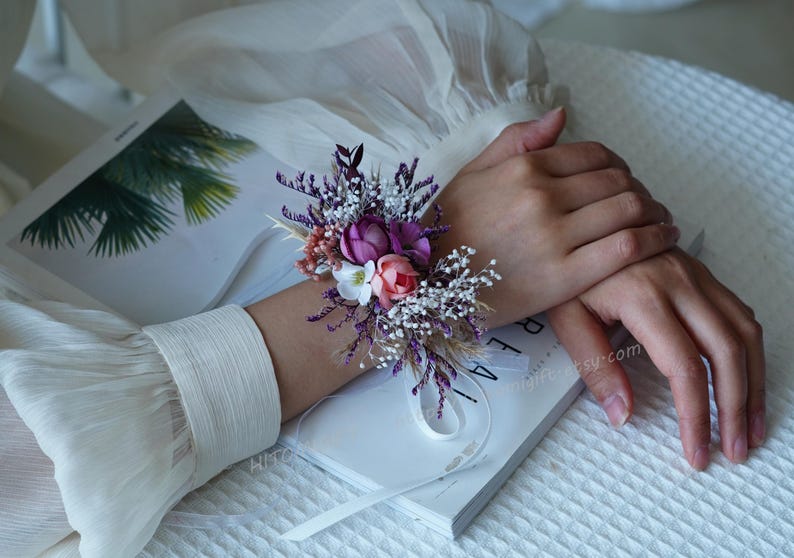 Wrist Corsage/corsage/wedding Corsage/dried Flower Corsage/lady Corsage ...
