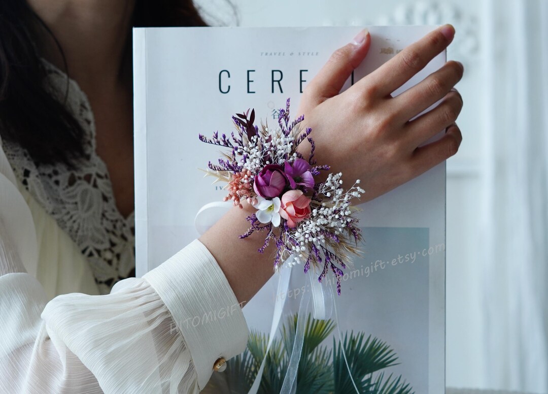 Wrist Corsage/corsage/wedding Corsage/dried Flower Corsage/lady Corsage ...