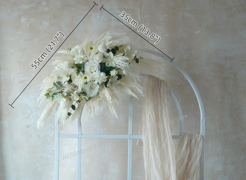 White Wedding Archway Flower,ceremony Arbor Flowers,wedding Corner Swag ...