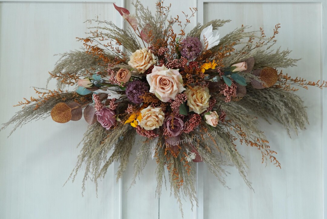 Rust Orange Wedding Archway Flower,dusty Wedding Corner Swag,swag for ...