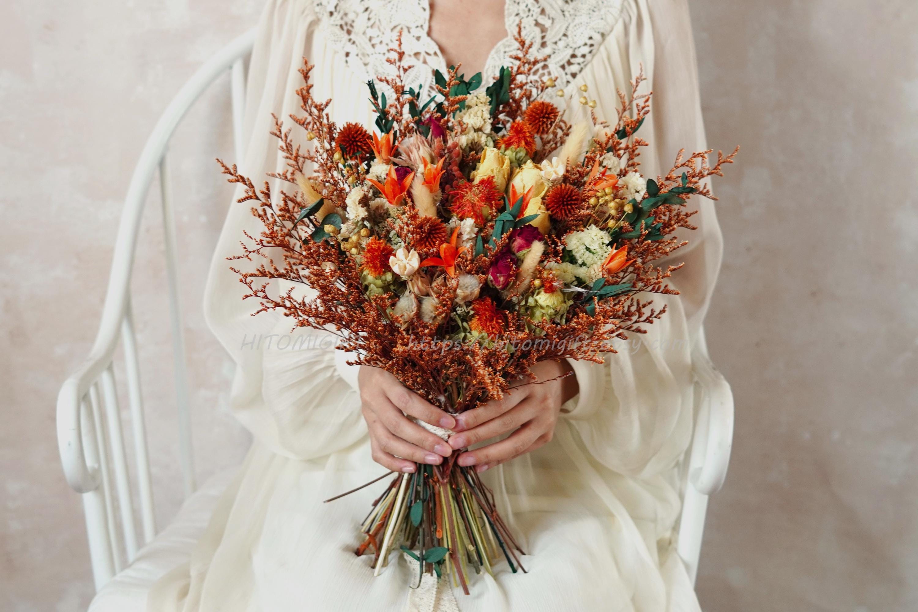 Rust Bridal Bouquet,burnt Orange Wedding Bouquet,bridal Bouquet ...