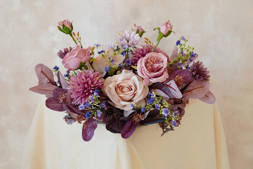 Purple Wedding Flower Centrepiece,artificial Table Decor,wedding Swag ...
