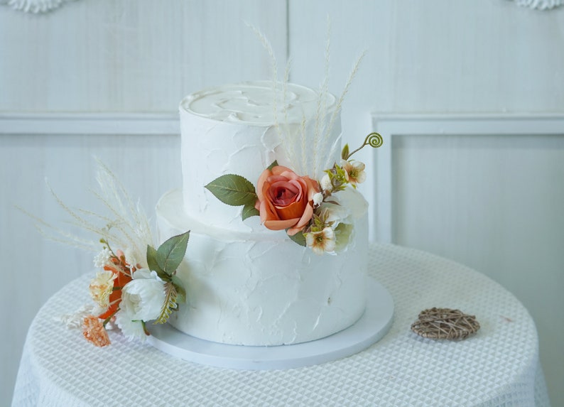 Orange Cake Topper Dried Flower Cake Topper-party Cake - Etsy
