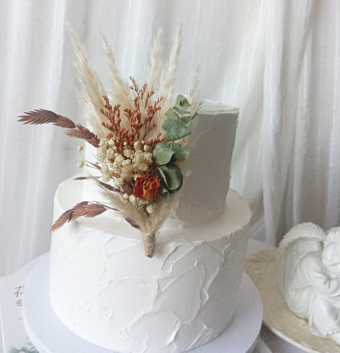 Cake Topper Dried Flower Cake Topper-party Cake - Etsy