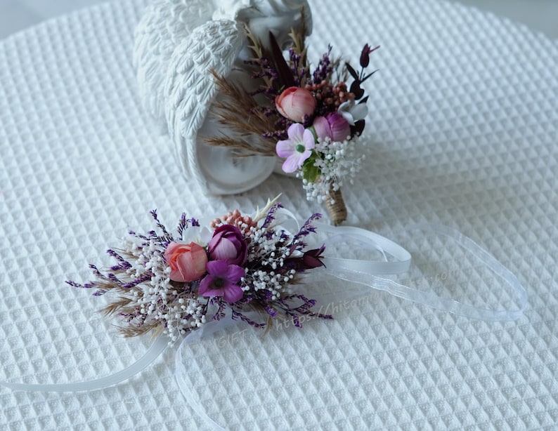 Wrist Corsage/corsage/wedding Corsage/dried Flower Corsage/lady Corsage ...