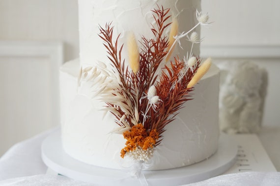 Cake Topper Dried Flower Cake Topper-party Cake - Etsy