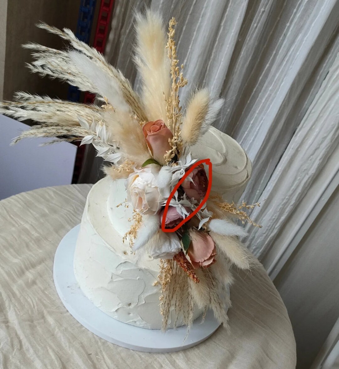 Pampas Grass Cake Topper Dried Flower Cake Topper-party Cake - Etsy