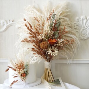 Dusty Wedding Bouquetbridal Bouquetdried Flower - Etsy