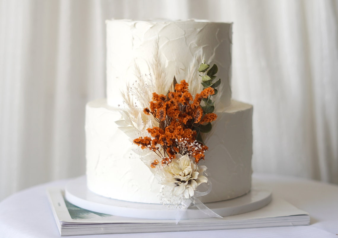 Cake Topper Dried Flower Cake Topper-party Cake - Etsy