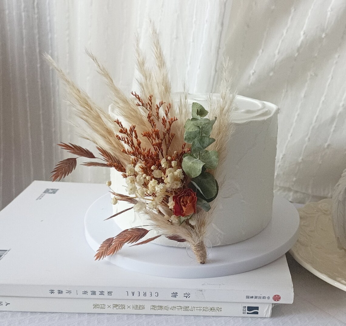Cake Topper Dried Flower Cake Topper-party Cake - Etsy