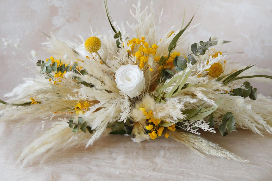 Yellow Table Flower,outdoor Wedding Table Flower,wedding Flower ...