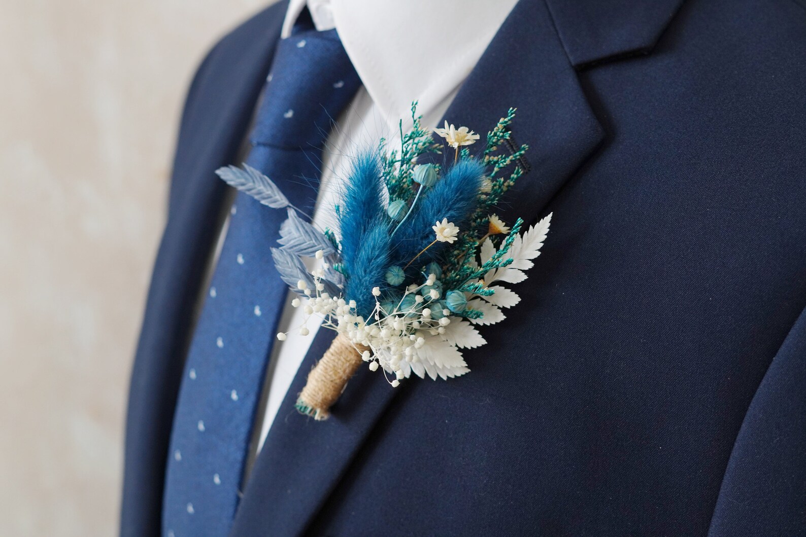 Dusty Blue Boutonniere,wedding Boutonnieres Groom,baby Blue Buttonhole ...
