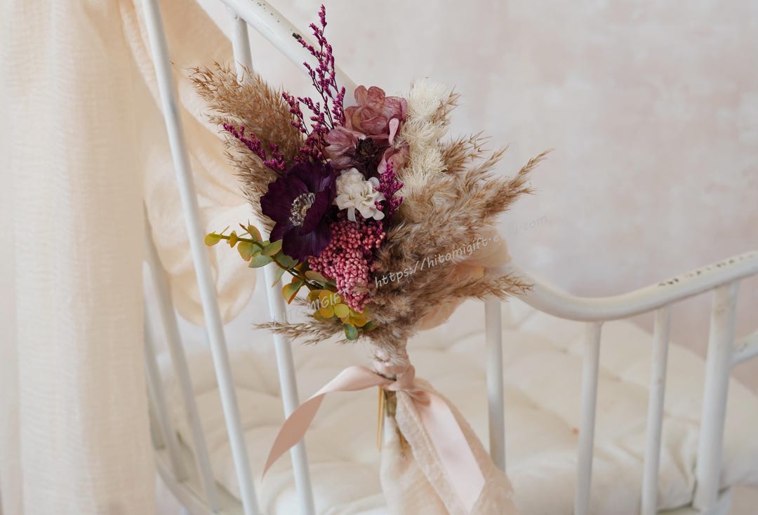 Purple Chair Decor Flower,wedding Chair Decor,purple Wedding Decor ...