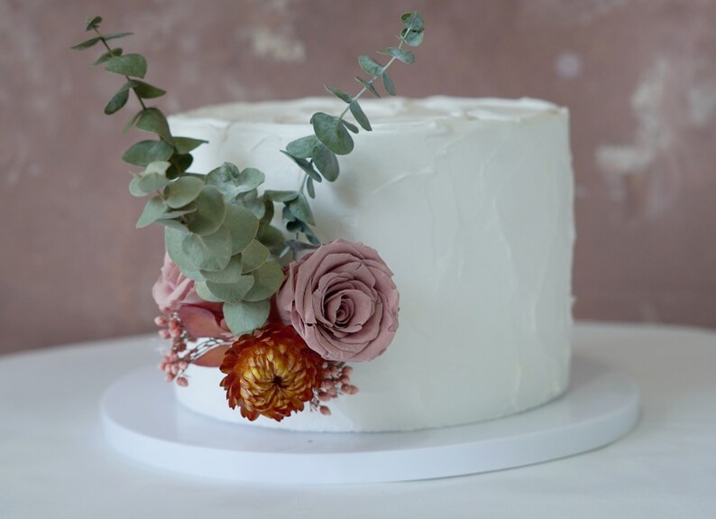 Pink Cake Topper-birthday Cake Topper-pink Dried Flower Cake - Etsy
