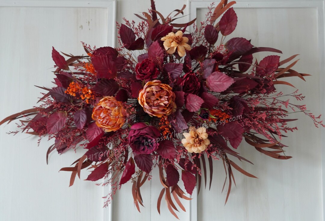 Red Maple Leaf Wedding Archway Flower,wedding Corner Swag,swag for Arch ...