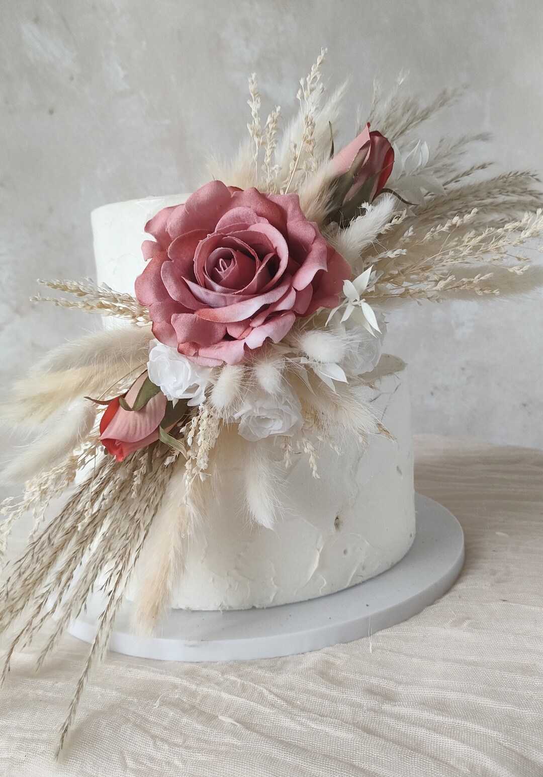 Pampas Grass Cake Topper Dried Flower Cake Topper-party Cake Topper ...