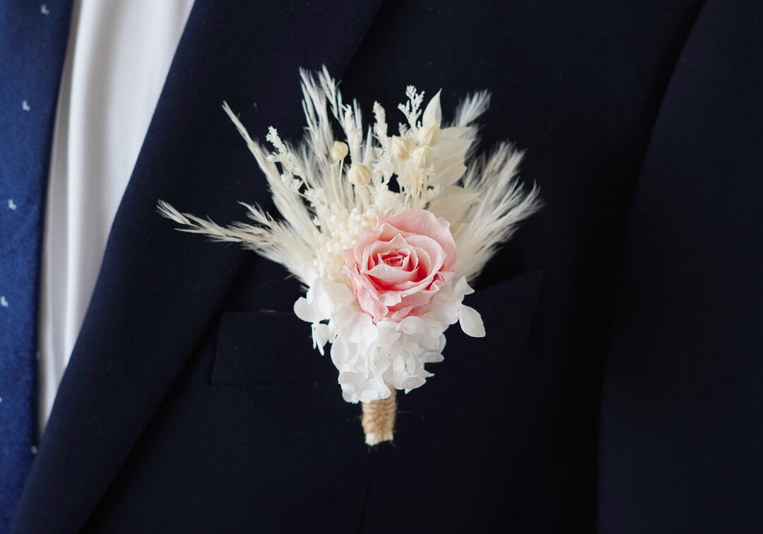 Light Pink Boutonniere,men Boutonniere,wedding Boutonniere,groom ...