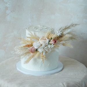 Pampas Grass Cake Topper - Dried Flower Cake Topper-party Cake Topper ...
