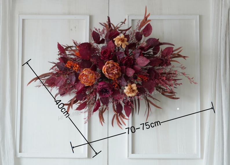 Red Maple Leaf Wedding Archway Flower,wedding Corner Swag,swag for Arch ...