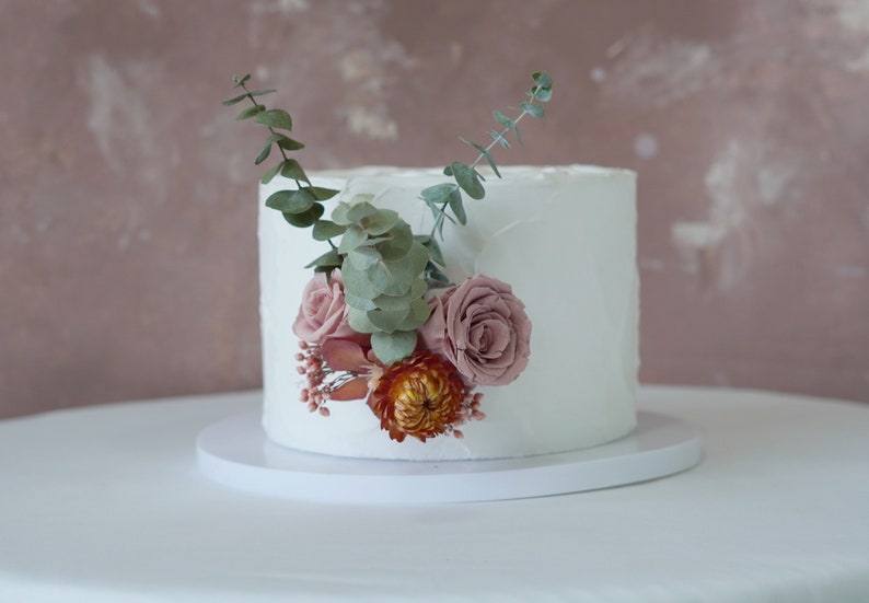 Pink Cake Topper-birthday Cake Topper-pink Dried Flower Cake - Etsy