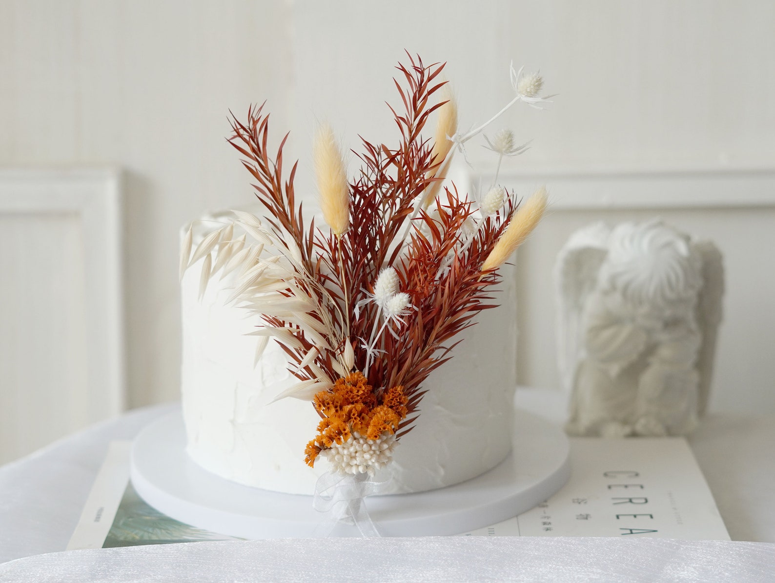 Cake Topper Dried Flower Cake Topper-party Cake - Etsy