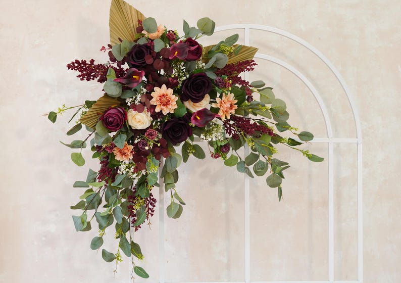 Dark Purple Calla Lily Archflowers,boho Wedding Arch Flower,silk Flower ...