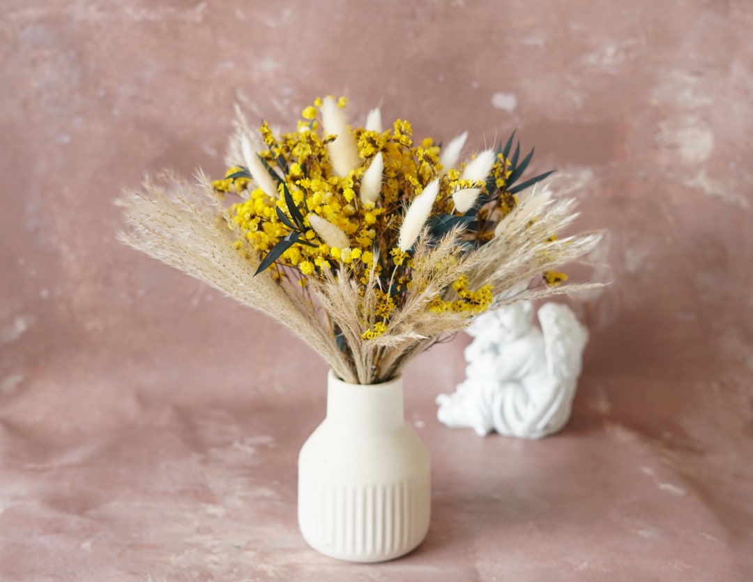 Yellow Bouquet,dried Flower Bouquet,pampas Grass Bouquet,dried Flowers ...
