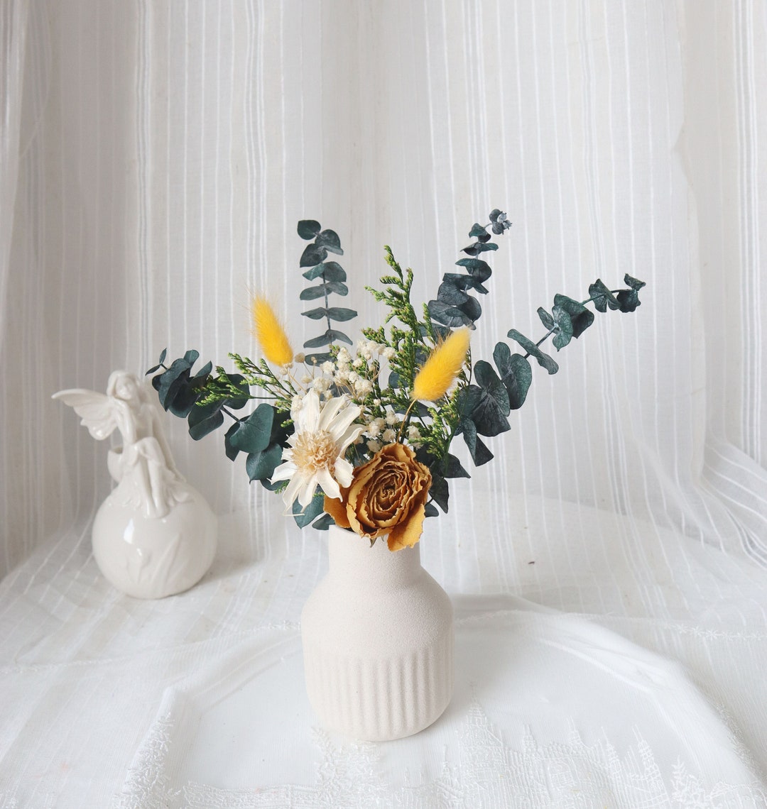 Yellow Dried Flower Bouquet,pampas Grass Bouquet,dried Flowers,natural ...
