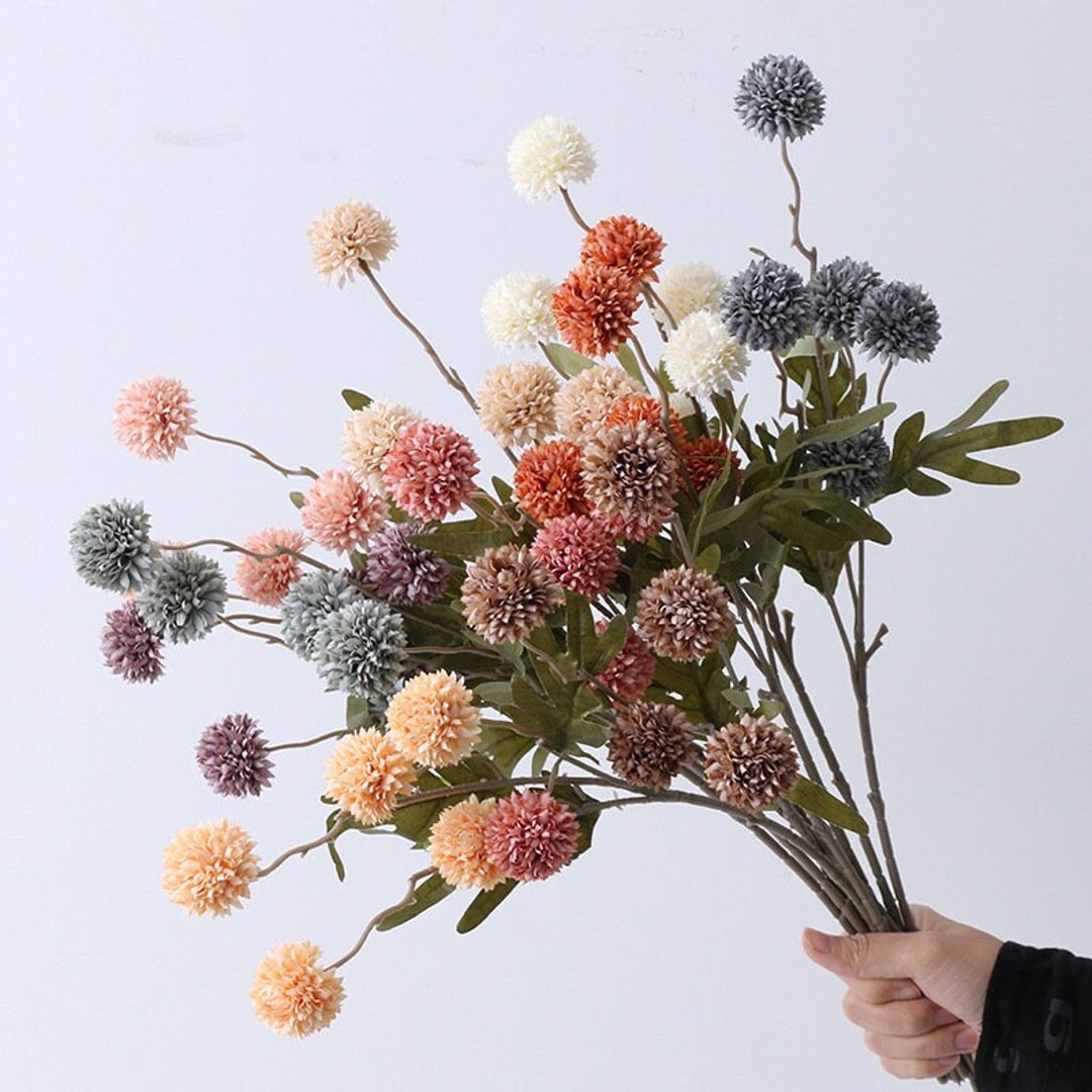 5 Sticks5 Dandelions,assorted Color Dandelions,wedding Bouquet,home ...