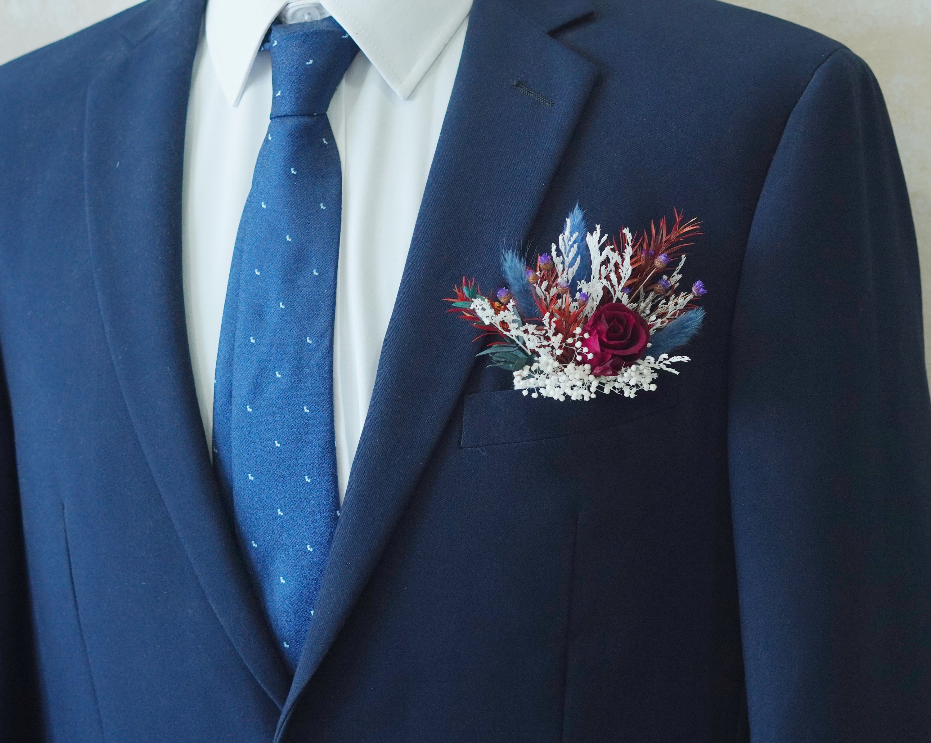 Burgundy Wedding/wine Red Rose Boutonniere/bridegroom Boutonniere ...