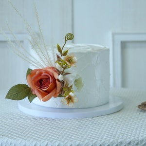 Orange Cake Topper Dried Flower Cake Topper-party Cake Topper-wedding ...