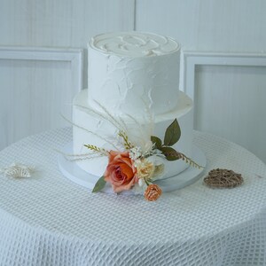 Orange Cake Topper Dried Flower Cake Topper-party Cake Topper-wedding ...