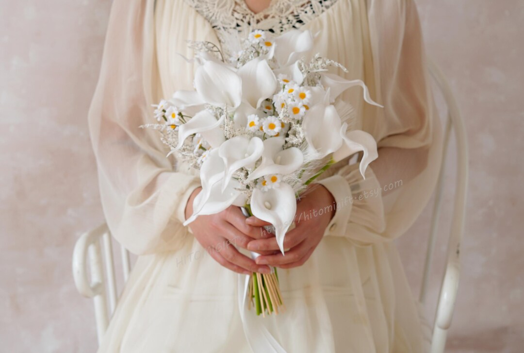 Artificial Calla Lily Bouquet,artificial Calla Lily Bouquet,white ...