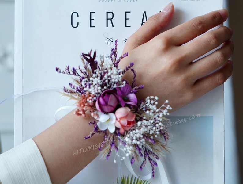 Wrist Corsage/corsage/wedding Corsage/dried Flower Corsage/lady Corsage ...