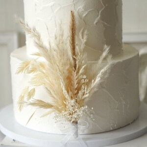 Cake Topper - White Dried Flower Cake Topper-party Cake Topper-wedding ...