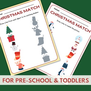 Christmas Matching Game Printables - Holiday Matching Game for Kids ...