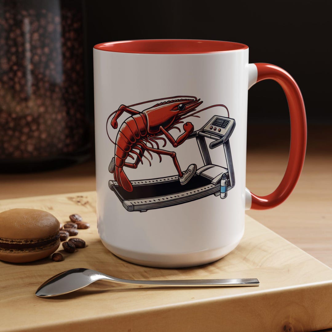 Shrimp Treadmill, Shrimp on A Treadmill, Funny Political Coffee Mug ...